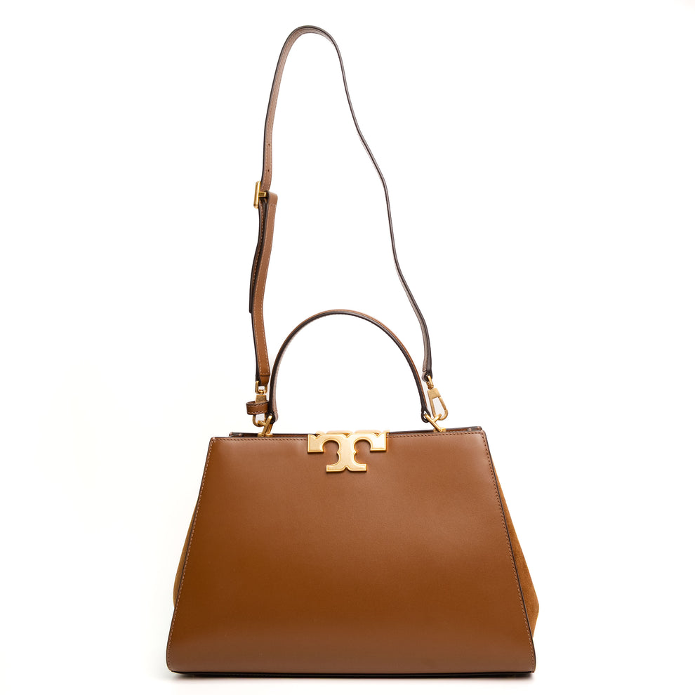 Tory Burch Eleanor Brown Leather Satchel – LuvLuxe