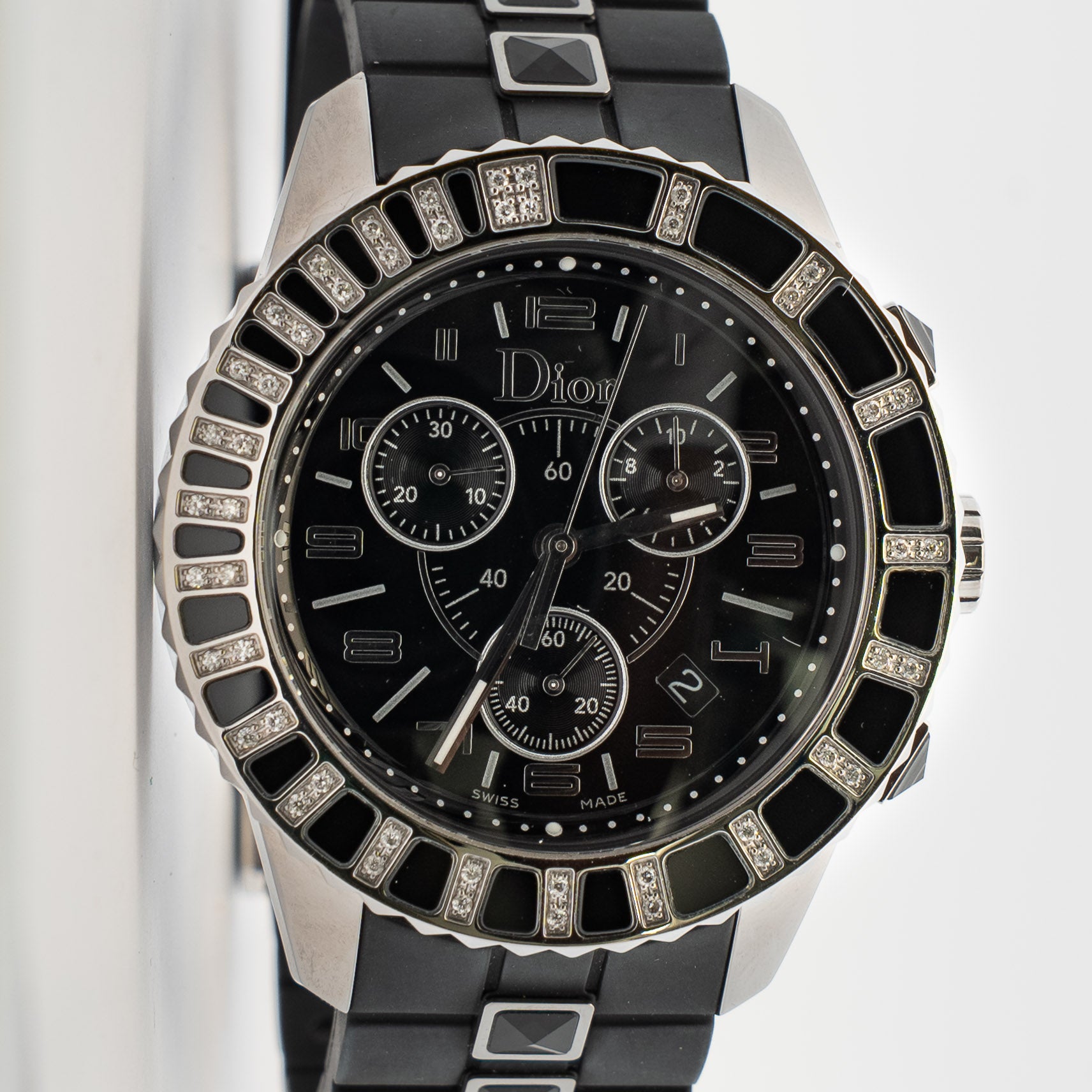 Dior Christal Diamond Chronograph Watch – Luv Luxe